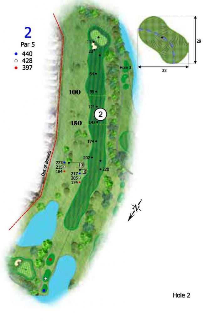 Hole 2 – Emerald Lakes Golf Club