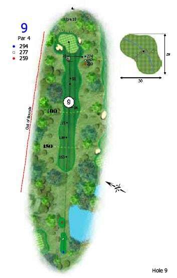 Hole 9 – Emerald Lakes Golf Club