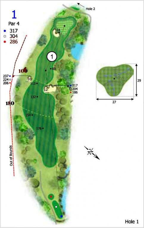 Hole 1 – Emerald Lakes Golf Club