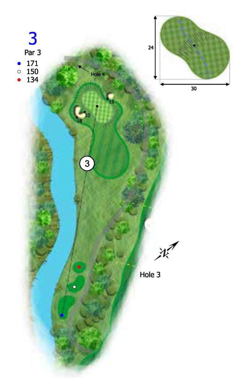 Hole 3 – Emerald Lakes Golf Club